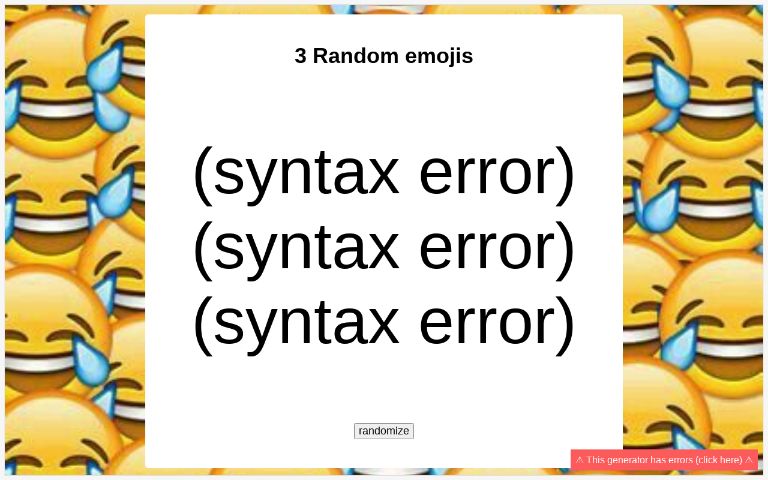 3 Random emojis ― Perchance Generator
