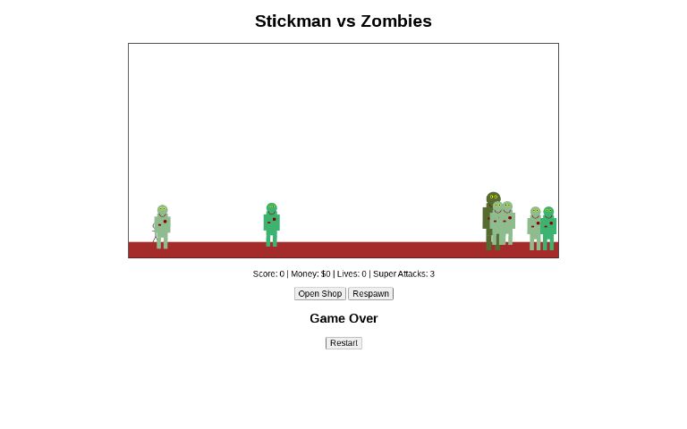 Stickman vs Zombies ― Perchance Generator