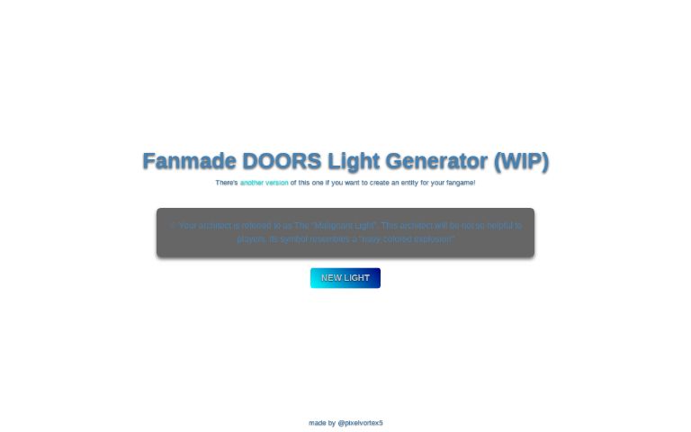 Fanmade DOORS Light Generator (WIP)