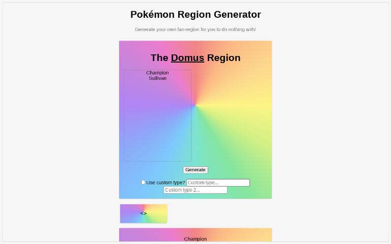 Pokémon Region Generator