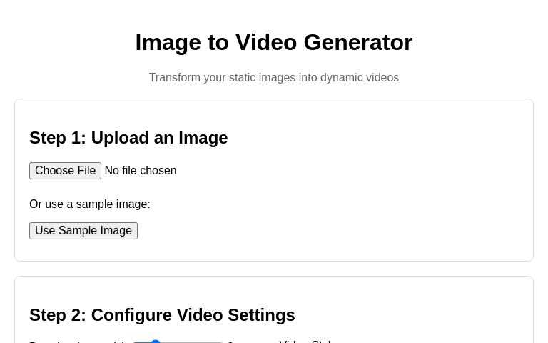 Image to Video Generator