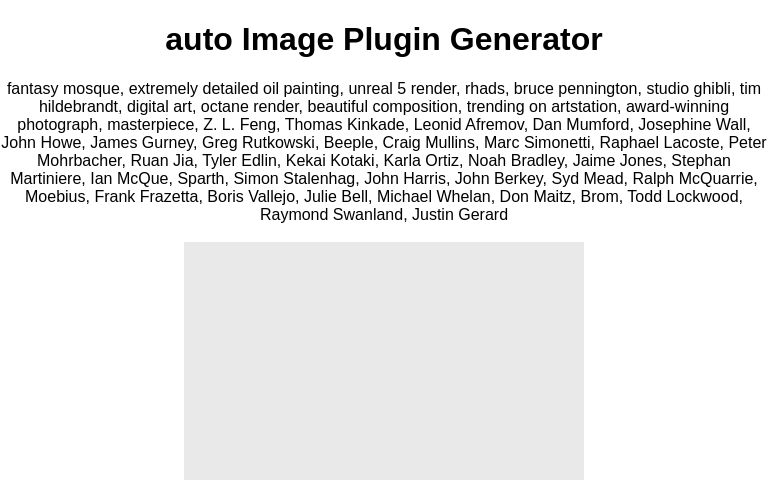 auto Image Plugin Generator