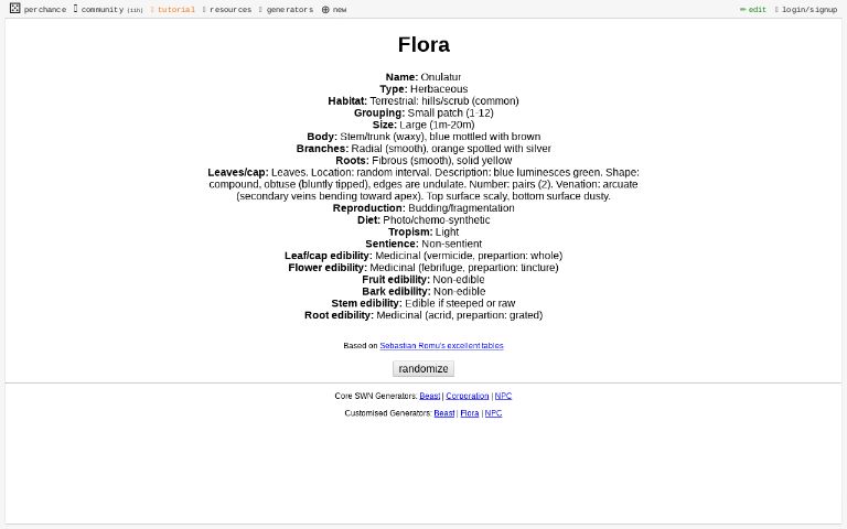 Flora ― Perchance Generator