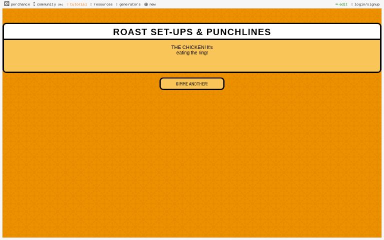 Roast Set-Ups & Punchlines ― Perchance Generator