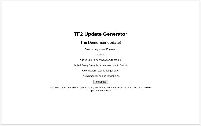 TF2 Update Generator