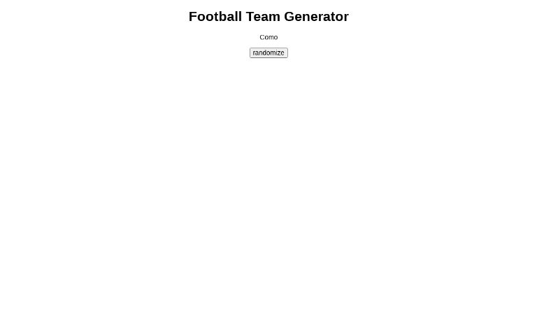 Football Team Generator