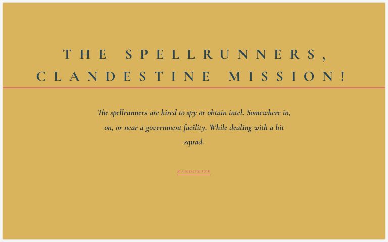 TriCube Spellrunners! ― Perchance Generator