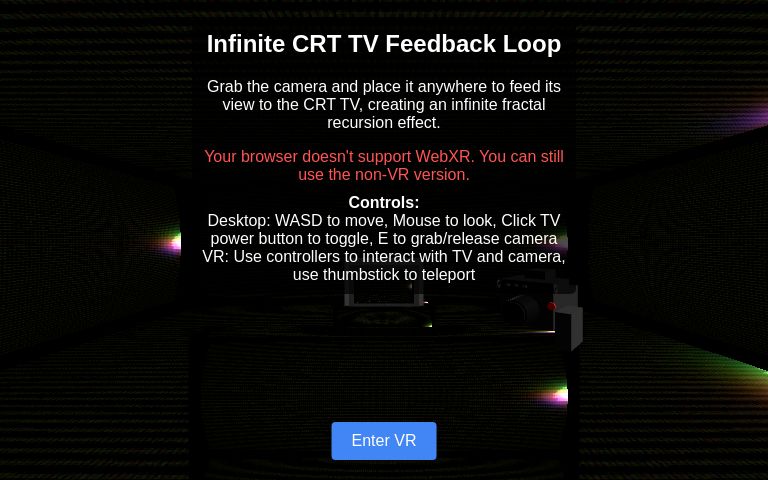 Infinite CRT TV Feedback Loop ― Perchance Generator