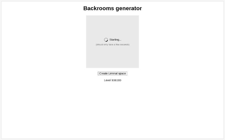 Liminal Space Generator
