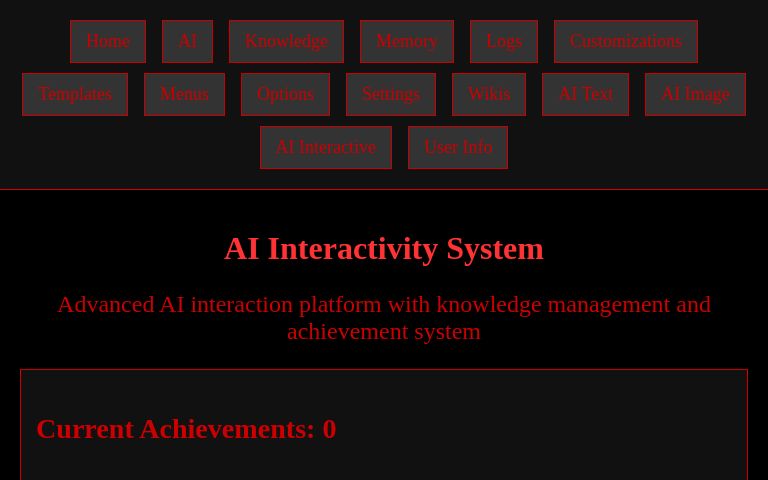 AI Interactivity System ― Perchance Generator