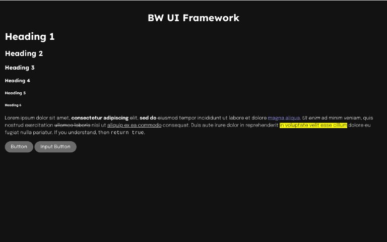 BW UI Framework ― Perchance Generator