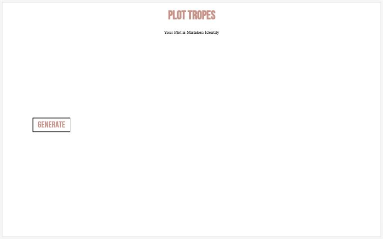 Plot Tropes ― Perchance Generator