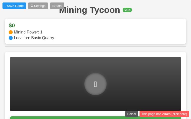 Mining Tycoon ― Perchance Generator