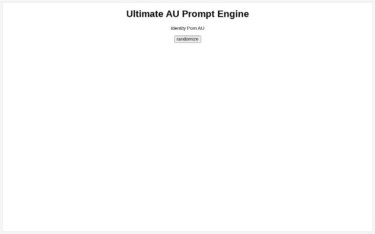 Ultimate AU Prompt Engine ― Perchance Generator