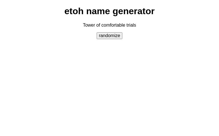etoh name generator