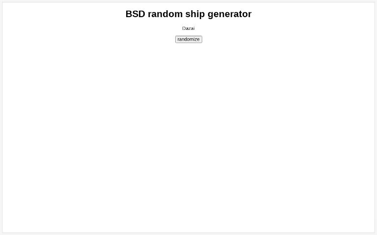 BSD random ship generator