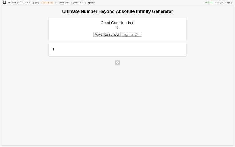 Ultimate Number Beyond Absolute Infinity Generator