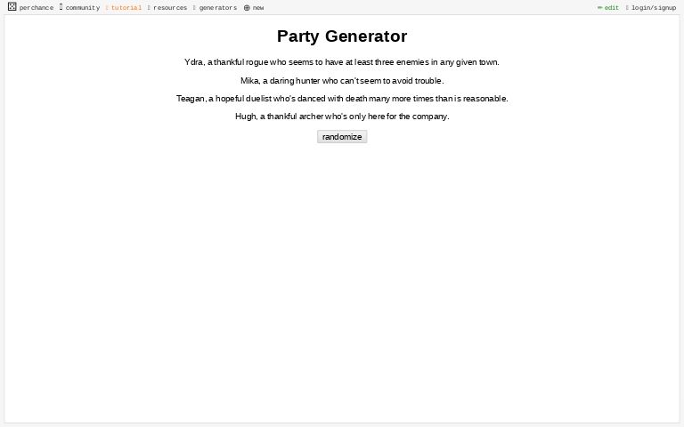 Party Generator