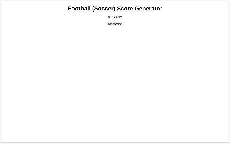 Football (Soccer) Score Generator