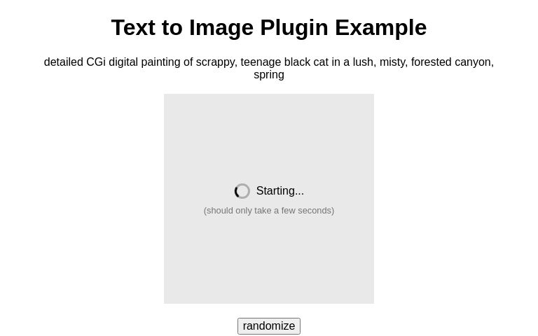 Text to Image Plugin Example