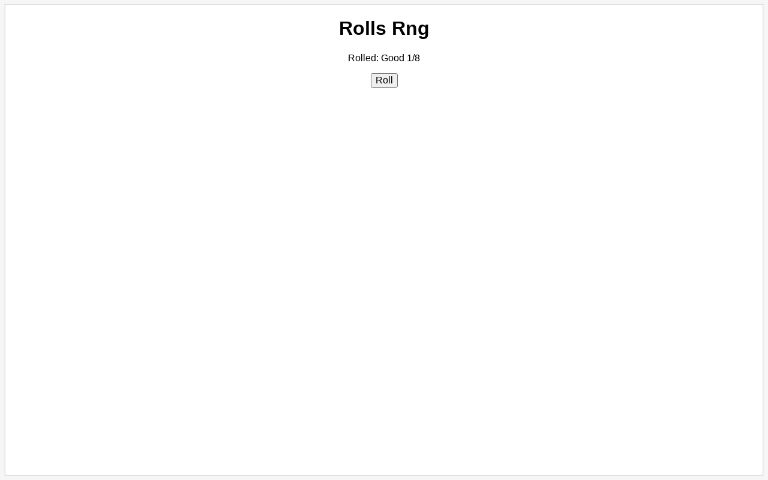 Rolls Rng ― Perchance Generator