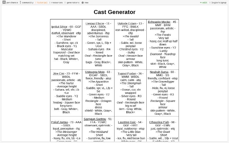 Cast Generator