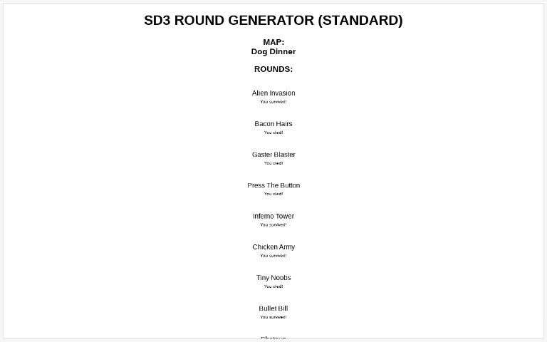SD3 ROUND GENERATOR (STANDARD)