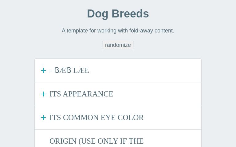 Dog Breeds ― Perchance Generator