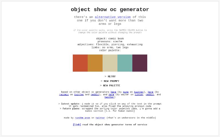 object show oc generator