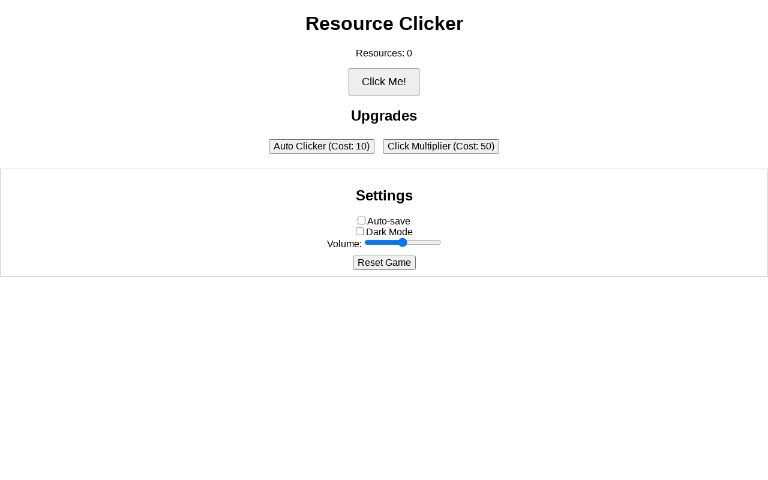 Resource Clicker ― Perchance Generator
