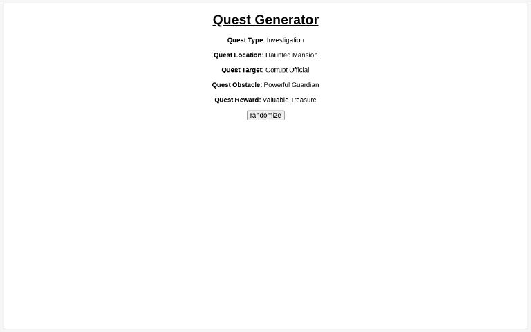 Quest Generator