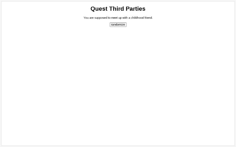 Quest Third Parties ― Perchance Generator