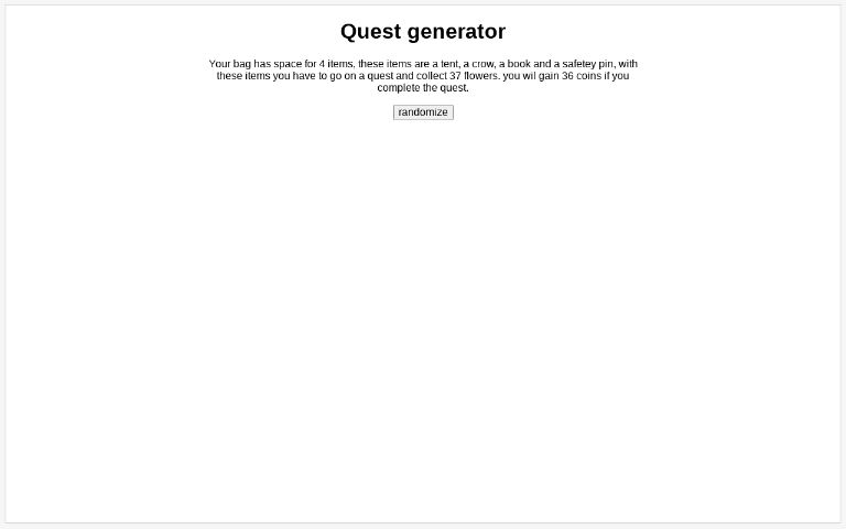 Quest generator