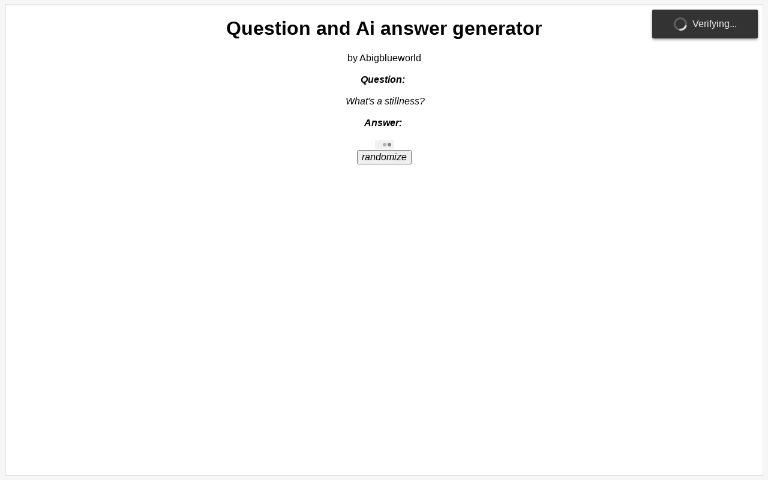Question and Ai answer generator
