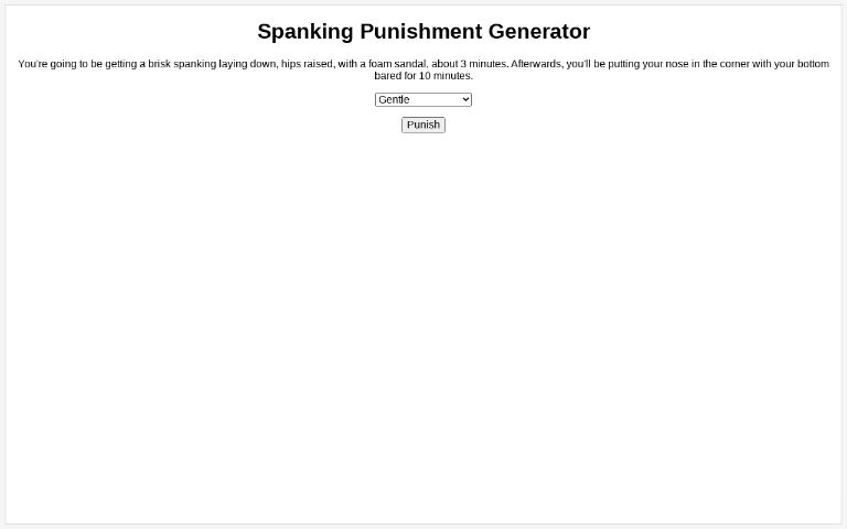 Spanking Punishment Generator