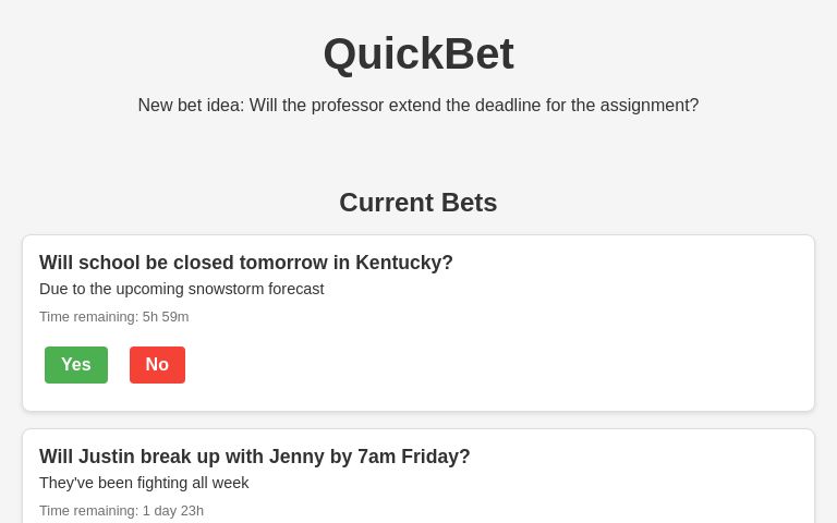 QuickBet ― Perchance Generator