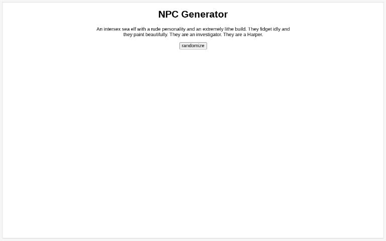NPC Generator