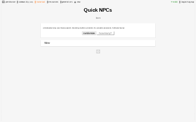 Quick NPCs ― Perchance Generator