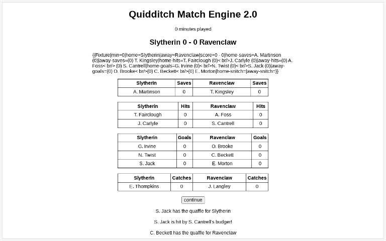Quidditch Match Engine 2.0 ― Perchance Generator
