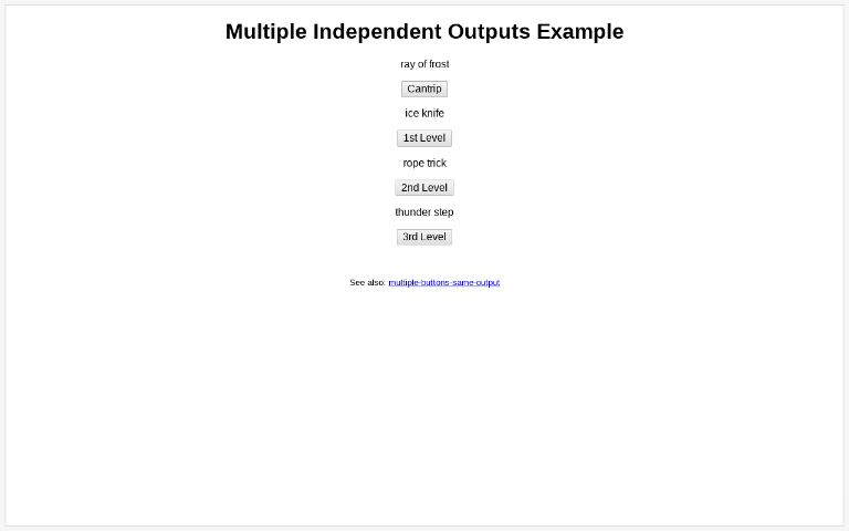 Multiple Independent Outputs Example ― Perchance Generator