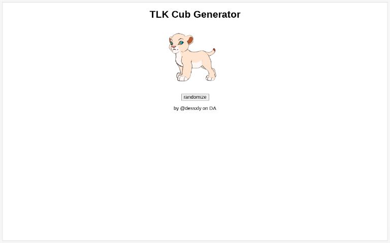 TLK Cub Generator