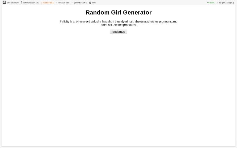 Random Girl Generator