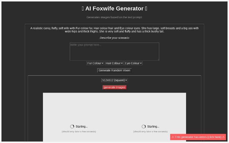 🦊 AI Foxwife Generator 🦊