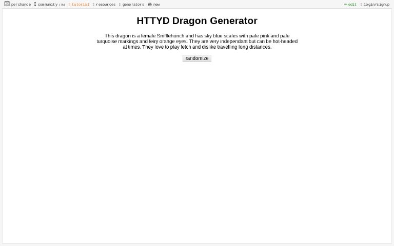 HTTYD Dragon Generator