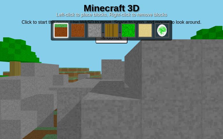 Minecraft 3D ― Perchance Generator