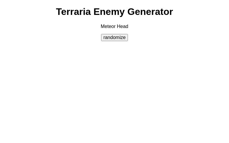 Terraria Enemy Generator