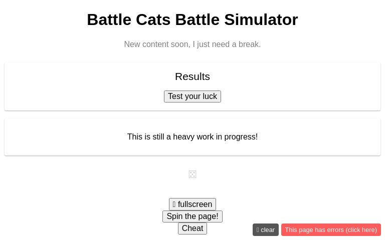 Battle Cats Battle Simulator ― Perchance Generator
