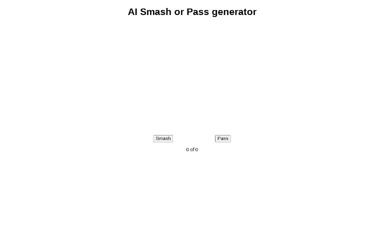 AI Smash or Pass generator