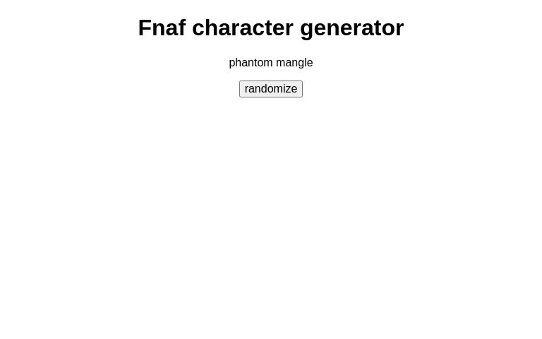 Fnaf character generator
