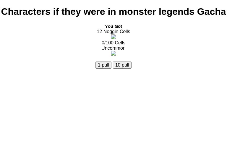 Characters if they were in monster legends Gacha ― Perchance Generator
